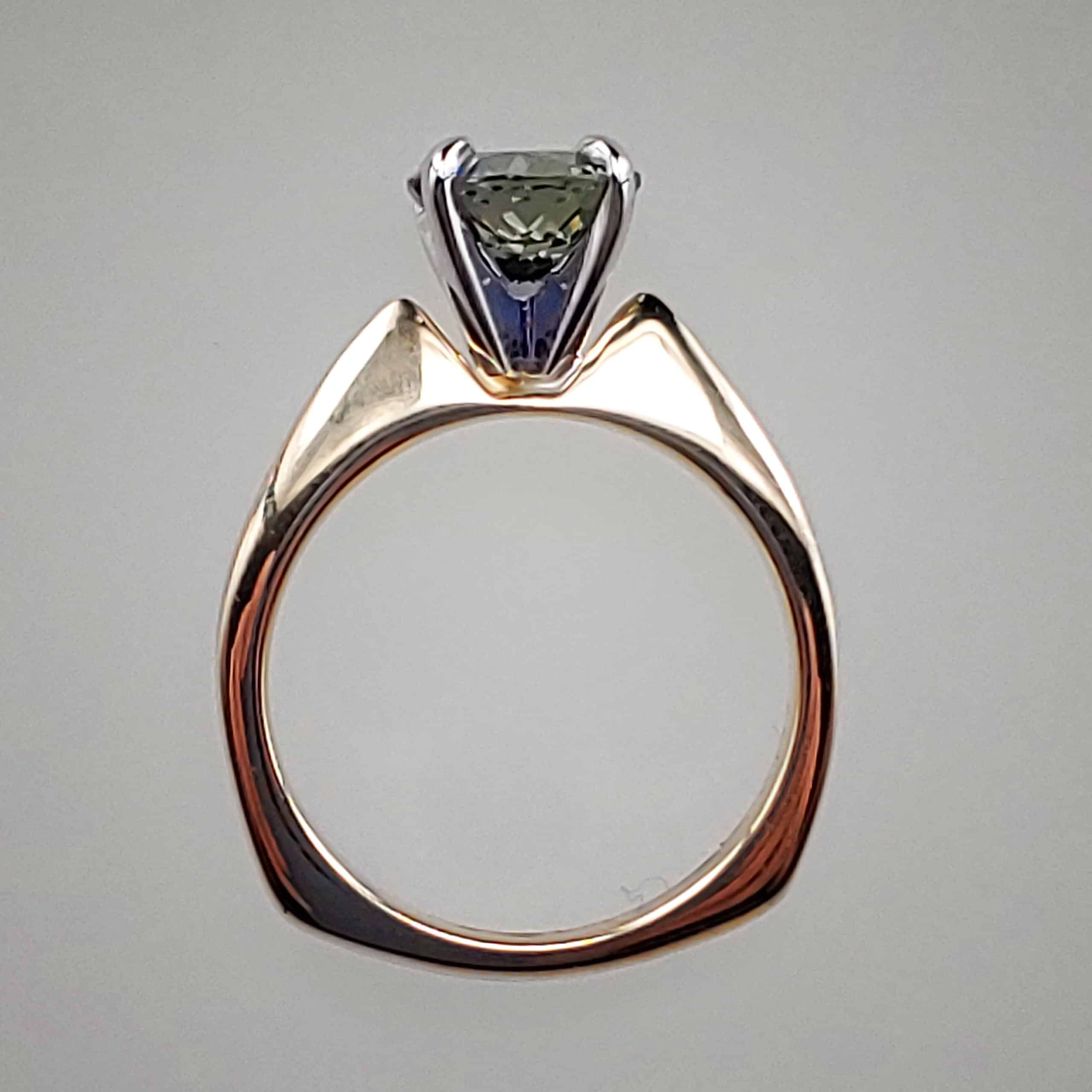 Tanzanite Solitaire Center Stone Ring in 14K Yellow Gold Setting ...